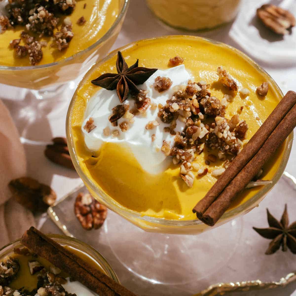 Pumpkin Pudding with Pecan Crumble Topping(Vegan and Dairy Free) - Yoko ...