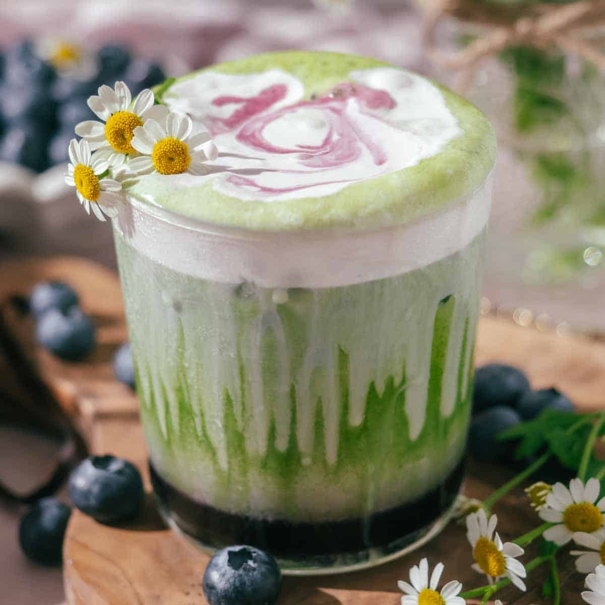 Blueberry Matcha Latte (How to Make the Iced or Hot) - Yoko's kitchen